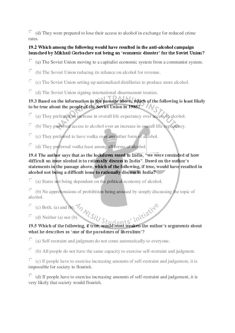 CLAT Sample Paper 2023 (PDF released by Consortium) - Download Here