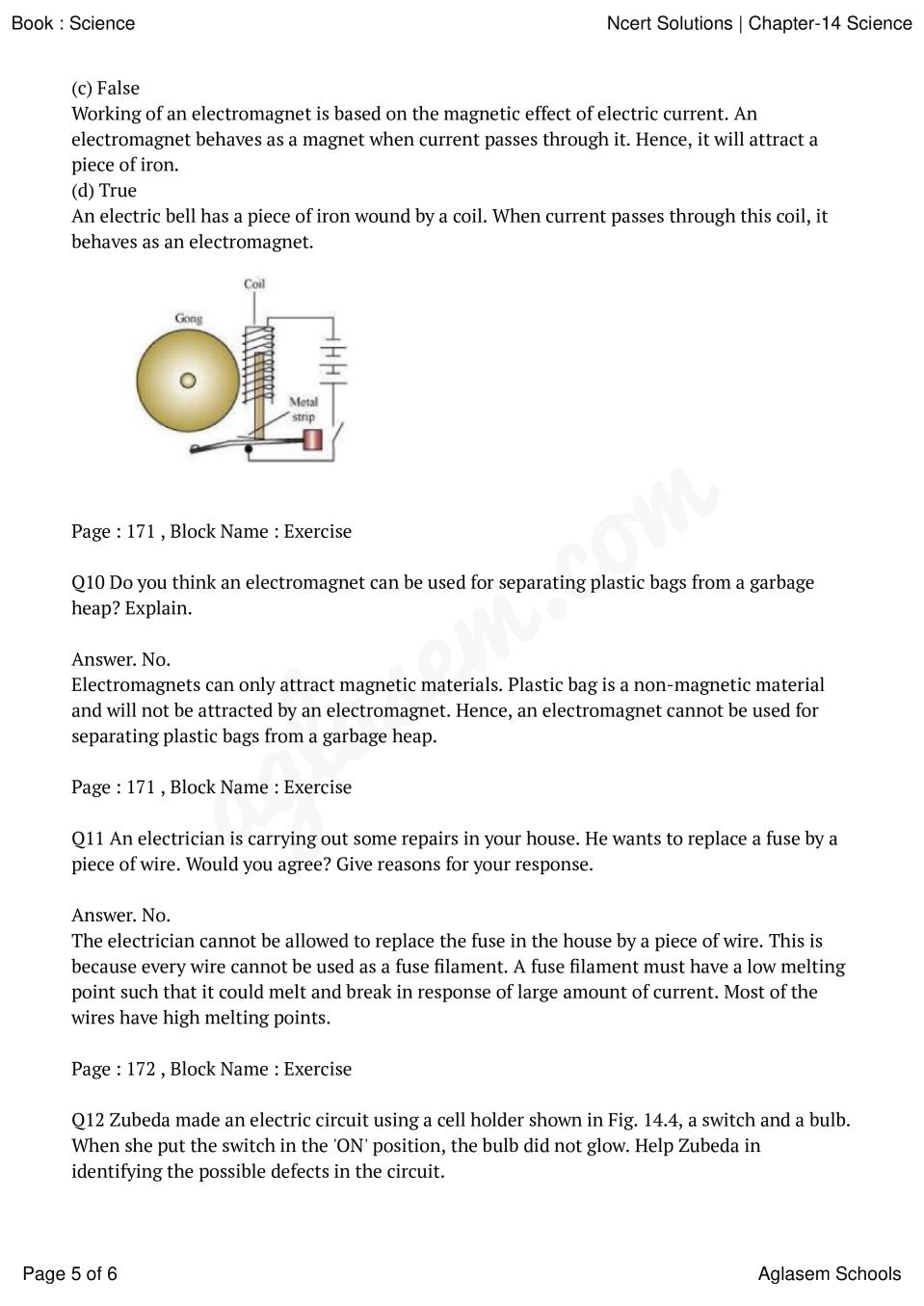 CBSE Class 7 Science Chapter 14 Electric Current And Its Effects CBSE Class 7 Science Chapter 14 Electric Current And Its Effects