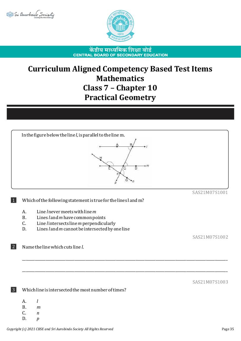 Class 7 Maths Competency Based Questions 2025 - Download PDF - AglaSem