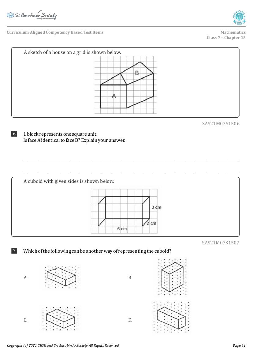 Class 7 Maths Competency Based Questions 2025 - Download PDF - AglaSem