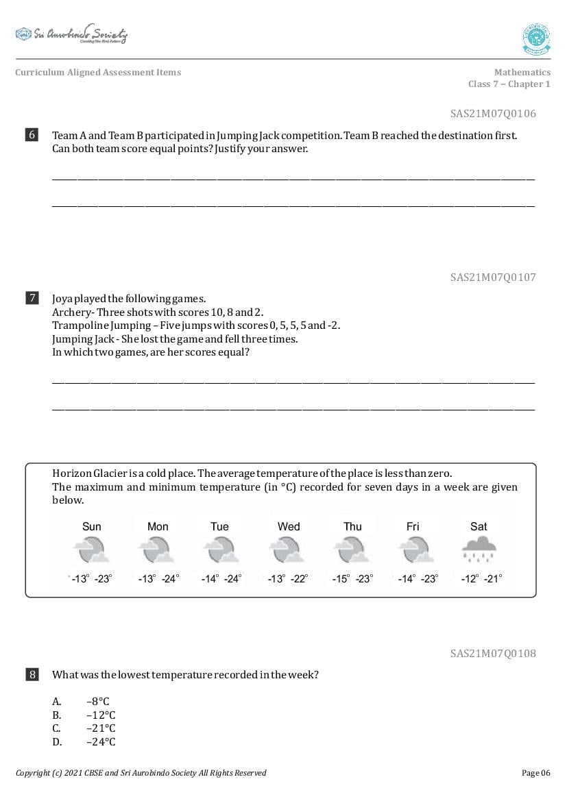 Class 7 Maths Competency Based Questions 2025 - Download PDF - AglaSem