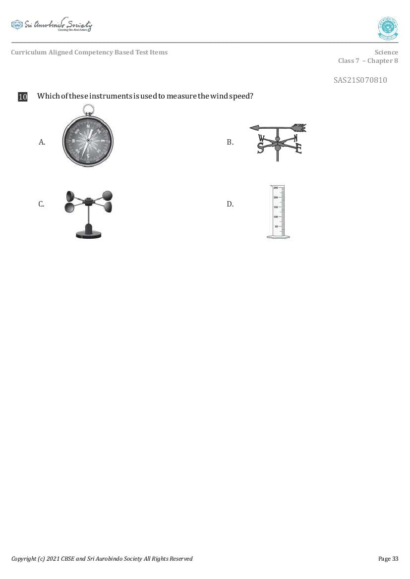 Class 7 Science Competency Based Questions 2025 - Download PDF - AglaSem
