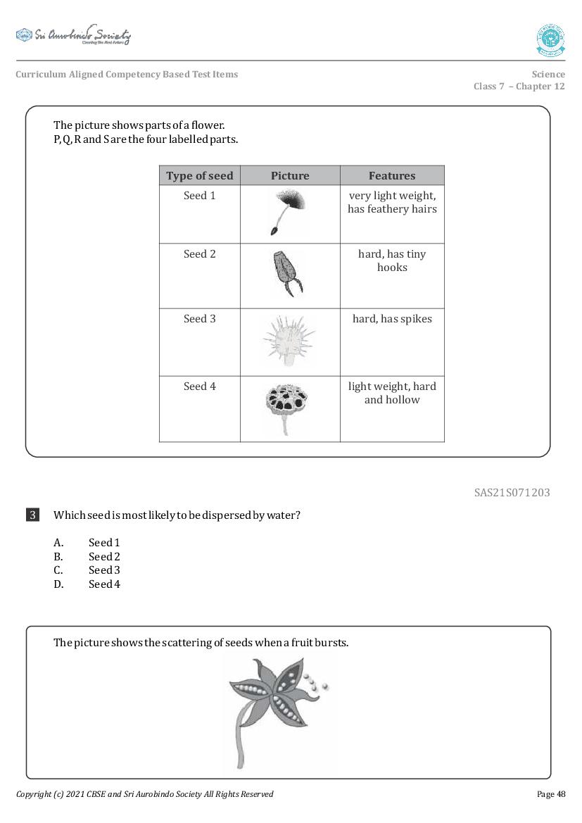 Class 7 Science Competency Based Questions 2025 - Download PDF - AglaSem