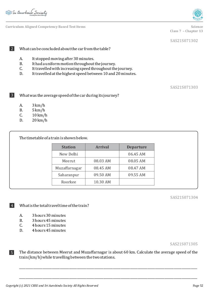 Class 7 Science Competency Based Questions 2025 - Download PDF - AglaSem