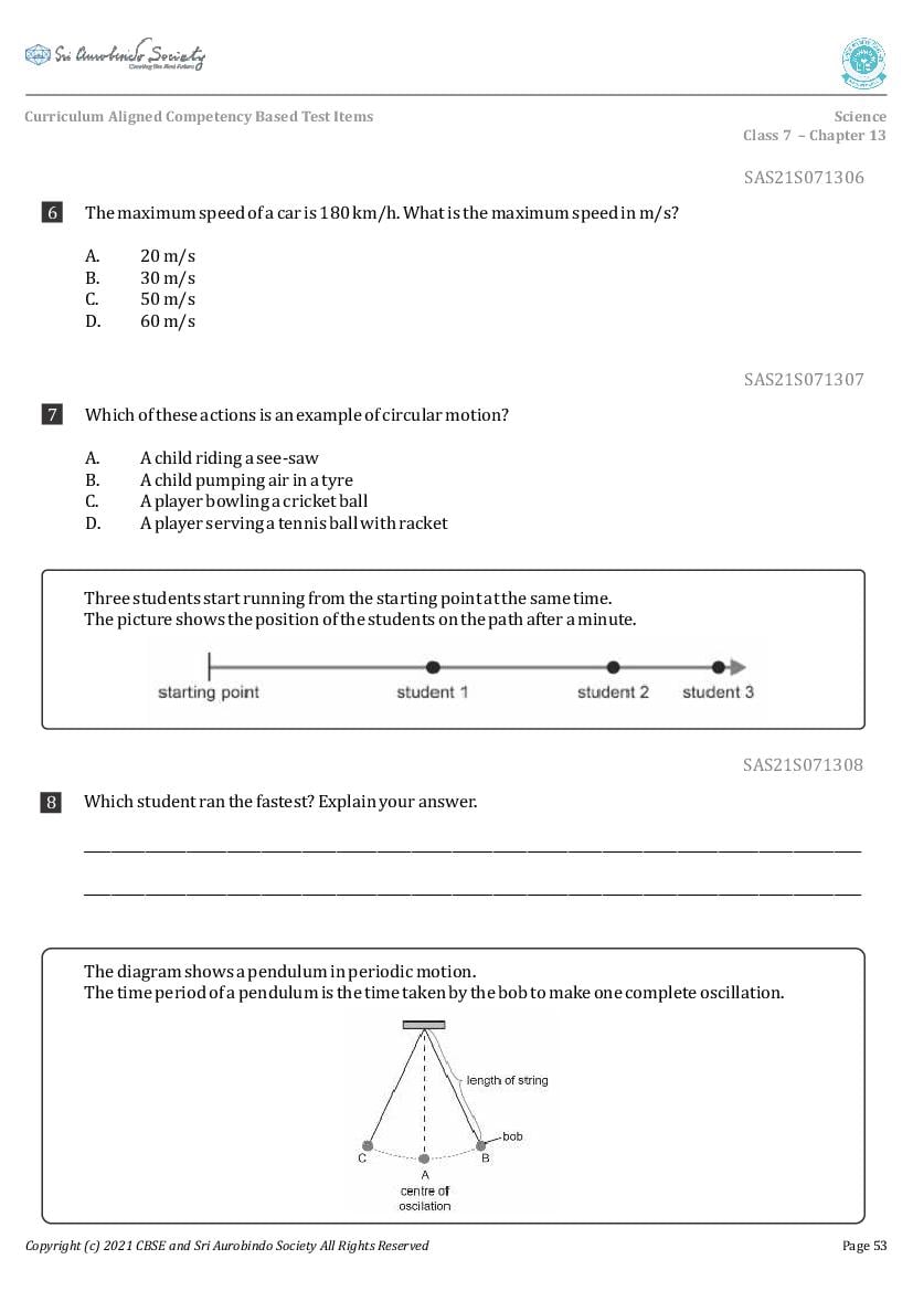 Class 7 Science Competency Based Questions 2025 - Download PDF - AglaSem