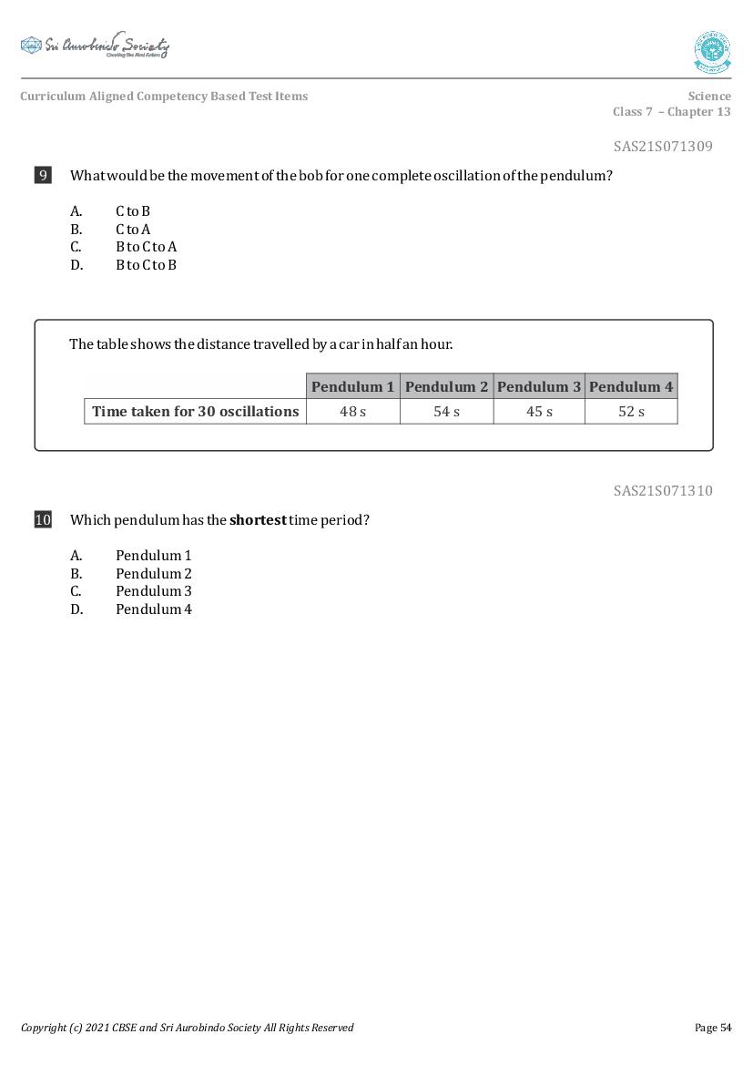 Class 7 Science Competency Based Questions 2025 - Download PDF - AglaSem