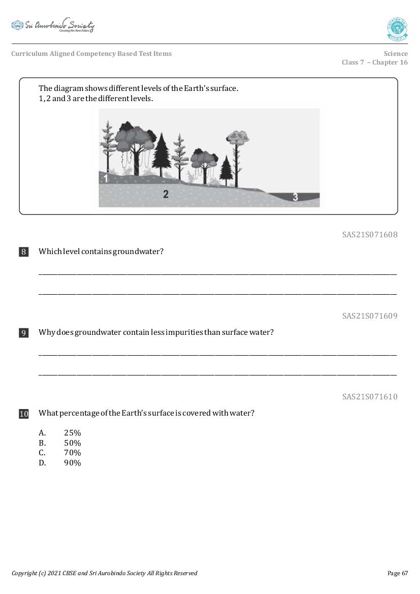 Class 7 Science Competency Based Questions 2025 - Download PDF - AglaSem