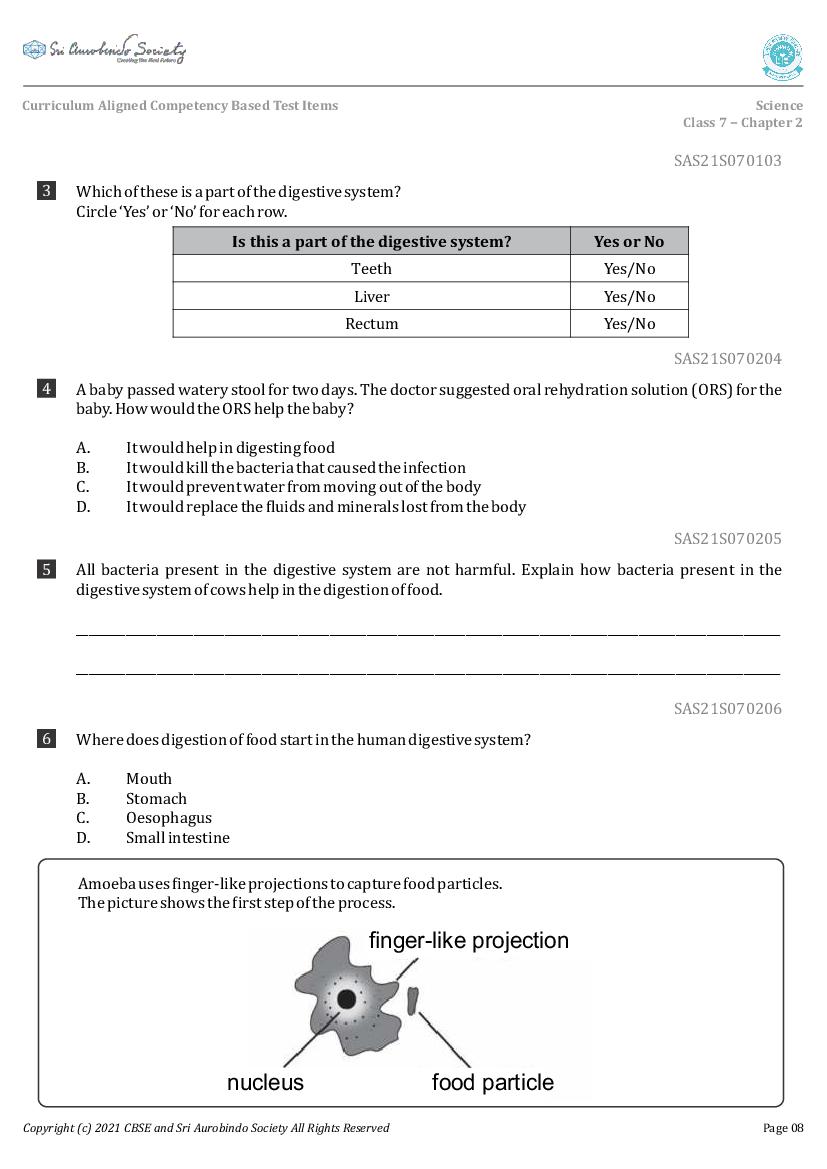 Class 7 Science Competency Based Questions 2025 - Download PDF - AglaSem