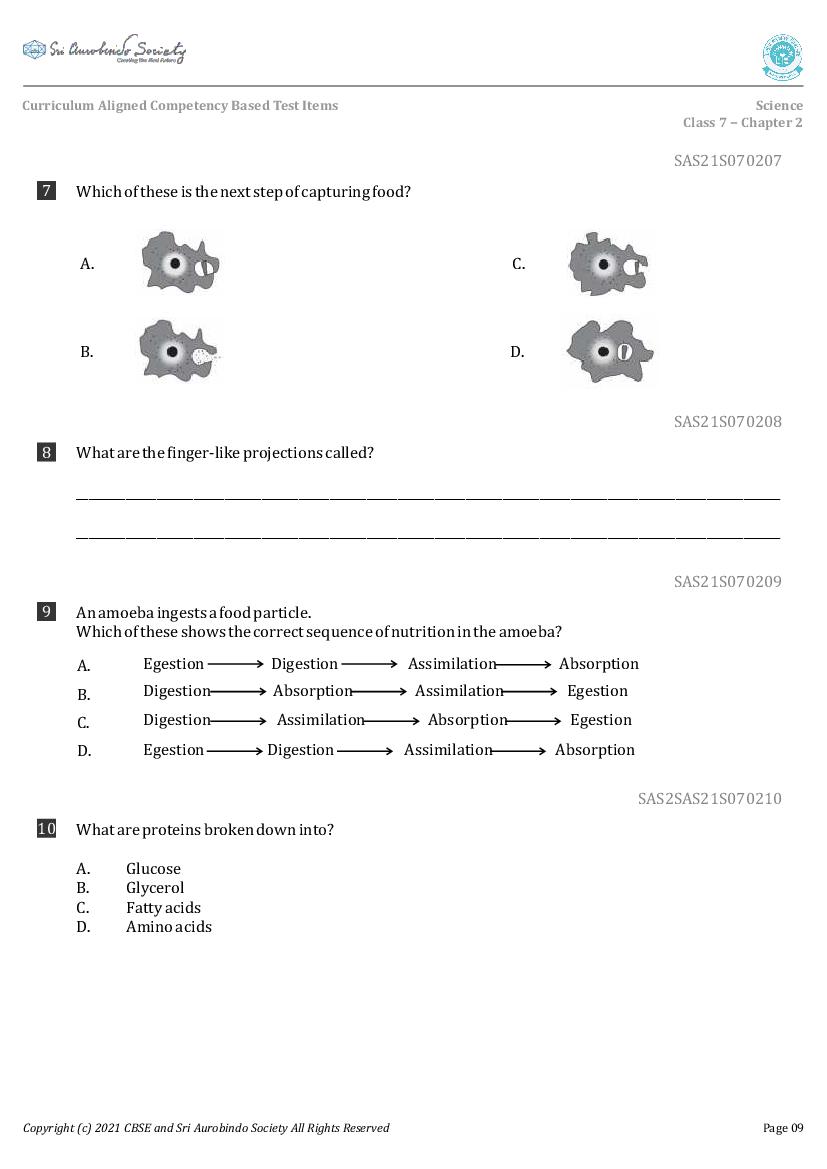 Class 7 Science Competency Based Questions 2025 - Download PDF - AglaSem