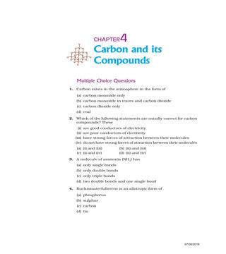 NCERT Exemplar Class 10 Science Unit 4 Carbon and its Compounds