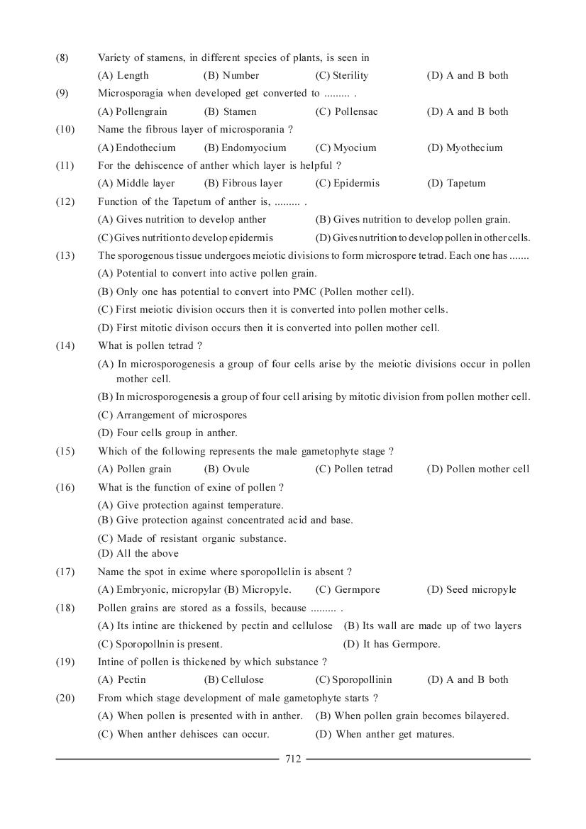 NEET Biology Question Bank For Sexual Reproduction In Flowering Plants NEET Biology Question Bank For Sexual Reproduction In Flowering Plants
