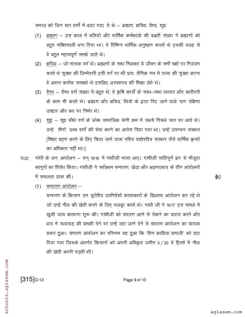 MPSOS Class 12 History Question Paper PDF 