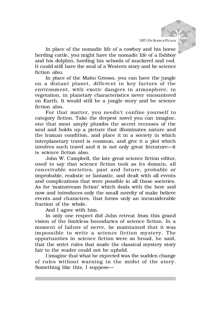 NCERT Book Class 12 English Chapter 6 On Science Fiction PDF 