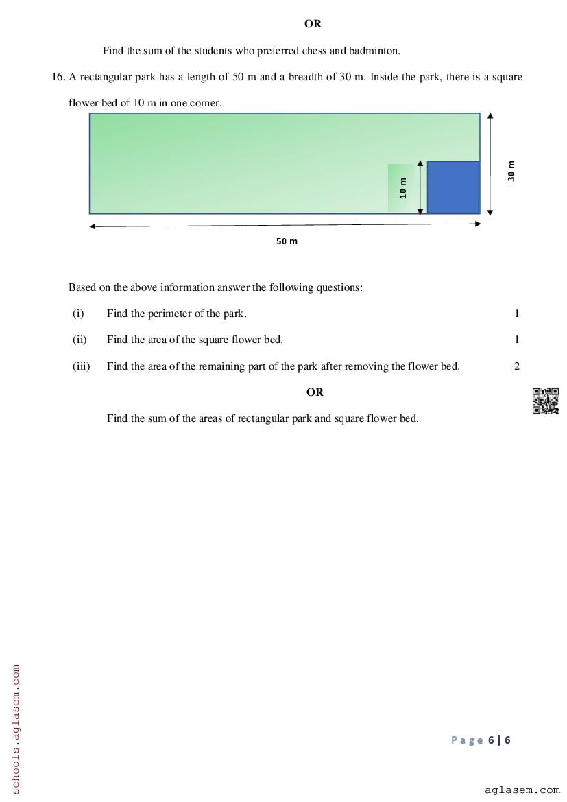 Class 7 Maths Mid Term Sample Paper 2025 PDF | Download PT1 / Term 1 Practice Paper - AglaSem