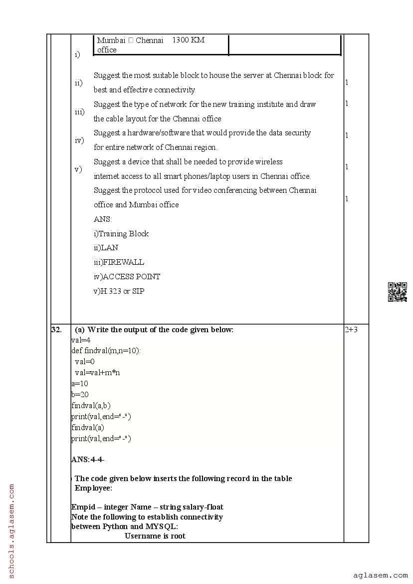 Class 12 Computer Science Pre Board Question Paper 2025 | Download Pre ...