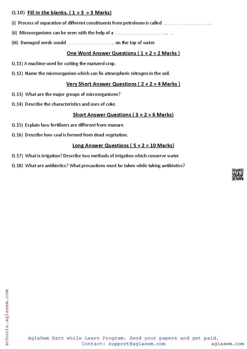 Class 8 PT 1 Question Paper Science 2024-25 | Download Periodic Test 1 ...