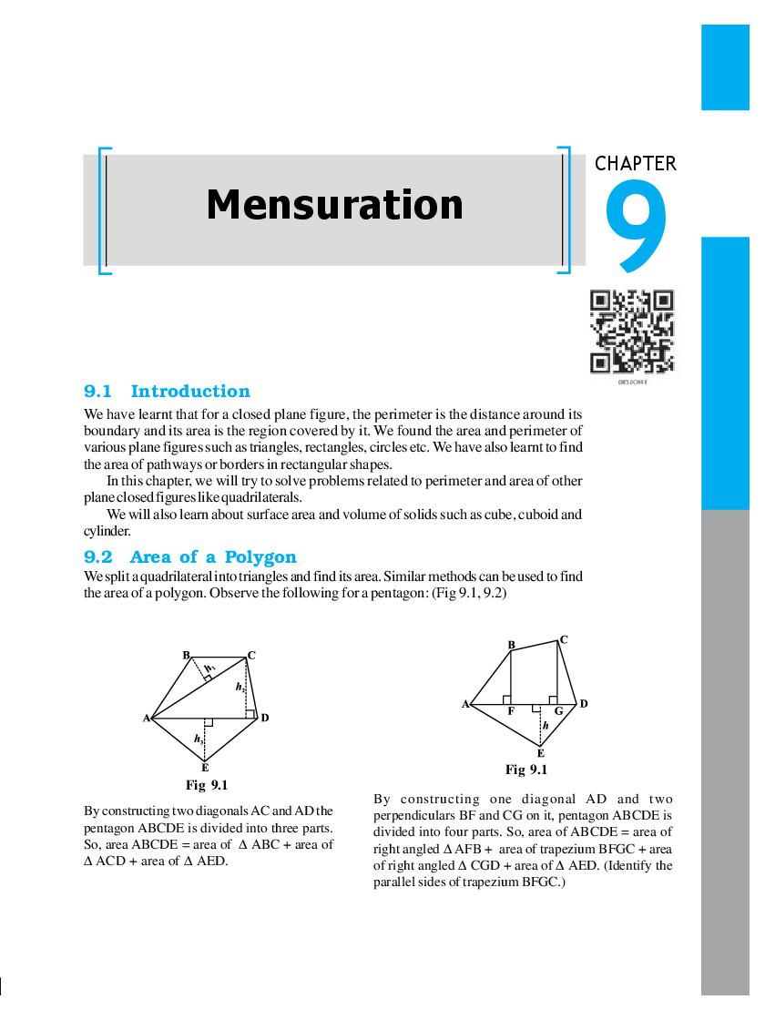 NCERT Book Class 8 Maths Chapter 9 Mensuration 2024 25 Session 