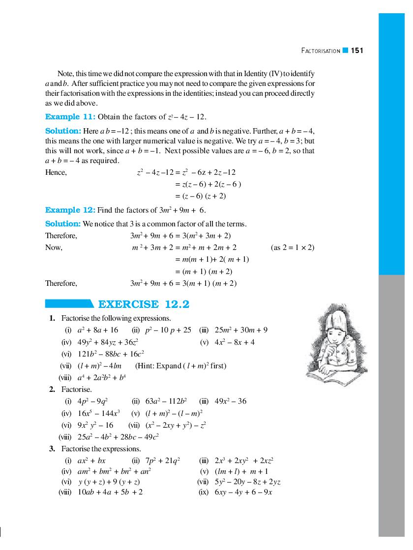 NCERT Book Class 8 Maths Chapter 12 Factorisation 2024 25 Session NCERT Book Class 8 Maths Chapter 12 Factorisation 2024 25 Session