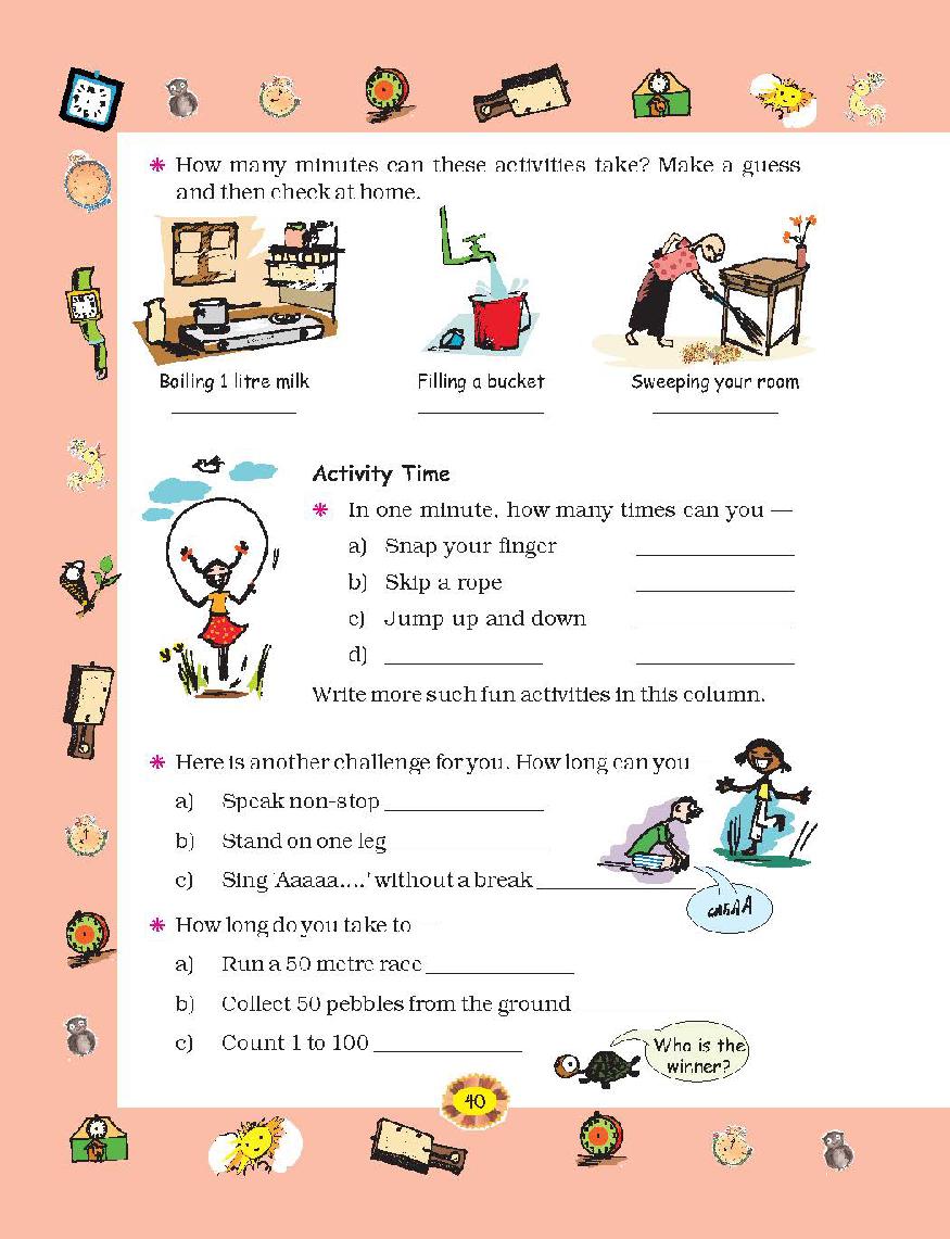 NCERT Book Class 4 Maths Chapter 4 Tick Tick Tick