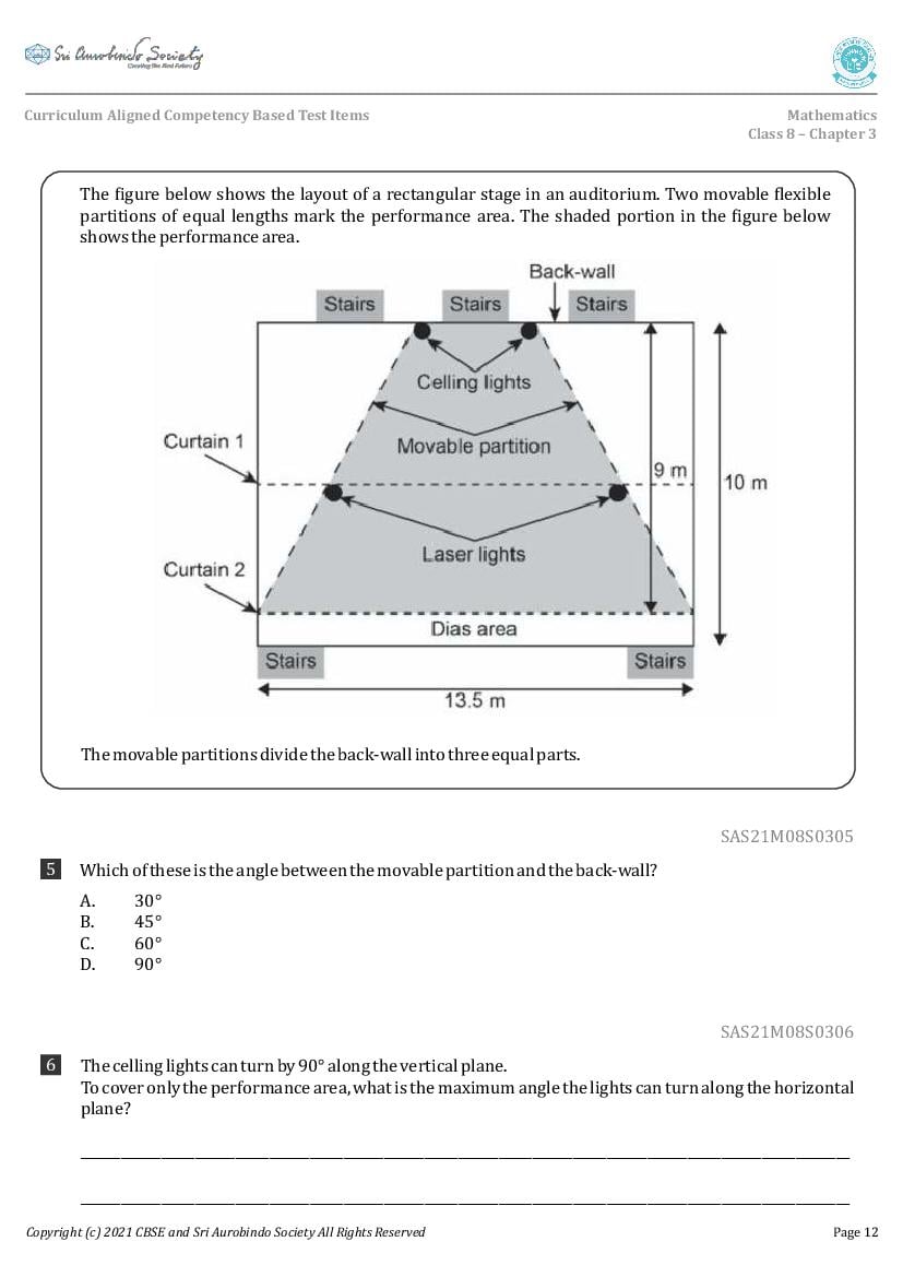 Class 8 Maths Competency Based Questions 2025 - Download PDF - AglaSem