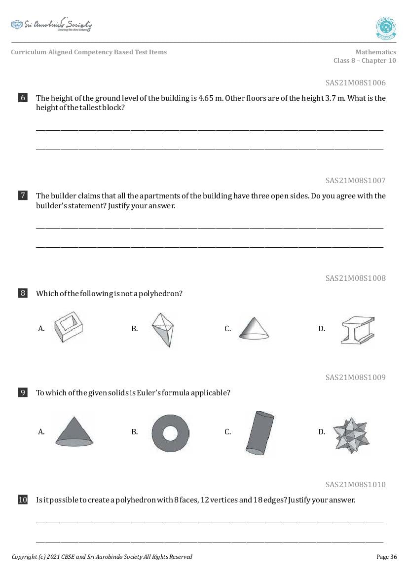 Class 8 Maths Competency Based Questions 2025 - Download PDF - AglaSem
