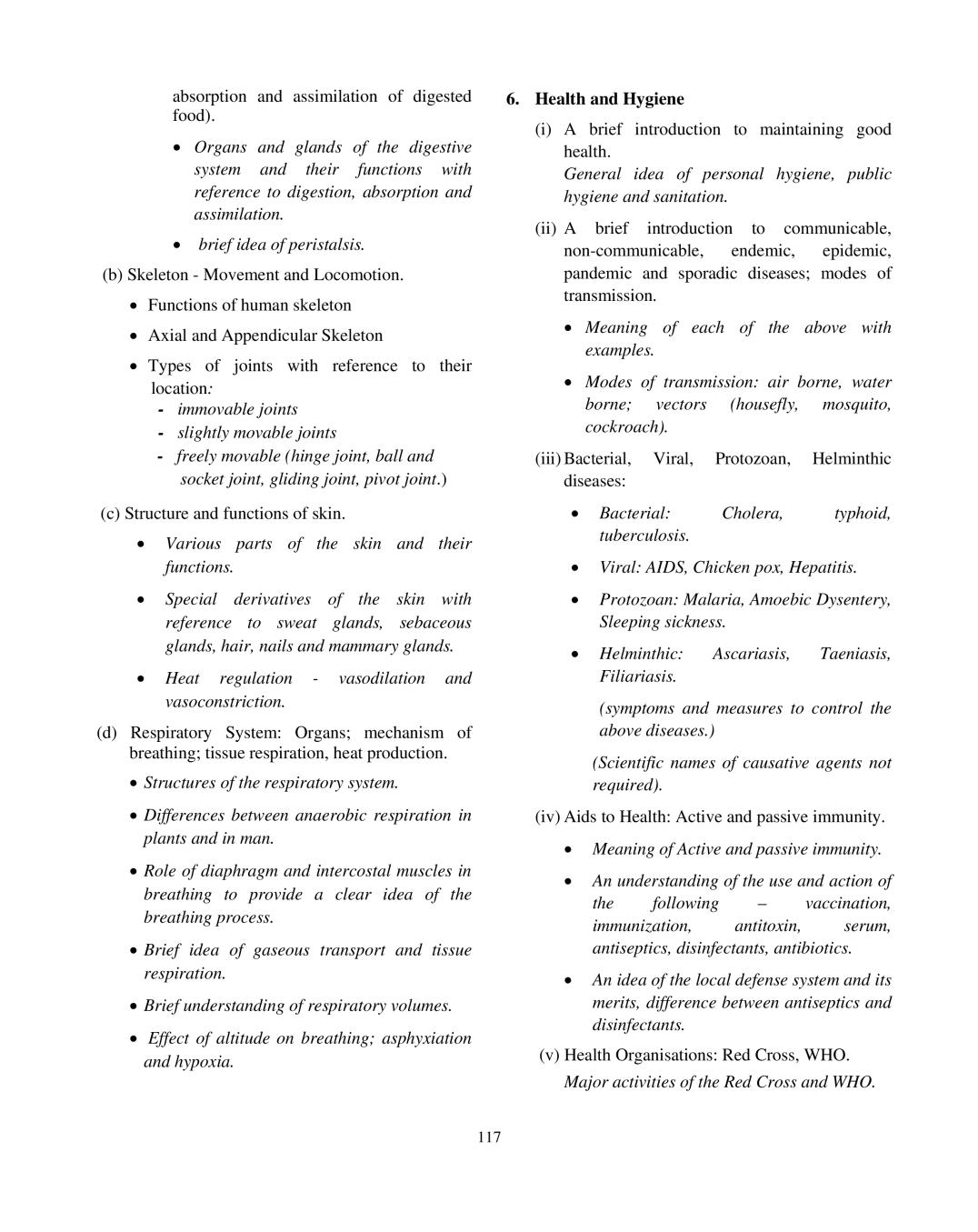 ICSE Biology Syllabus 2020 - 2021 for Class 9, Class 10 | AglaSem Schools