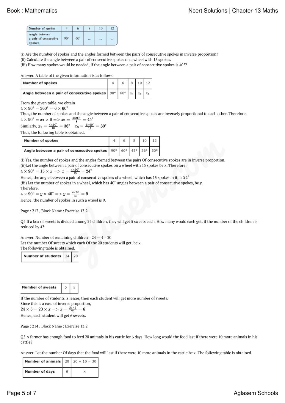 NCERT Solutions Class 8 Maths Chapter 13 Direct And Inverse Proportions NCERT Solutions Class 8 Maths Chapter 13 Direct And Inverse Proportions
