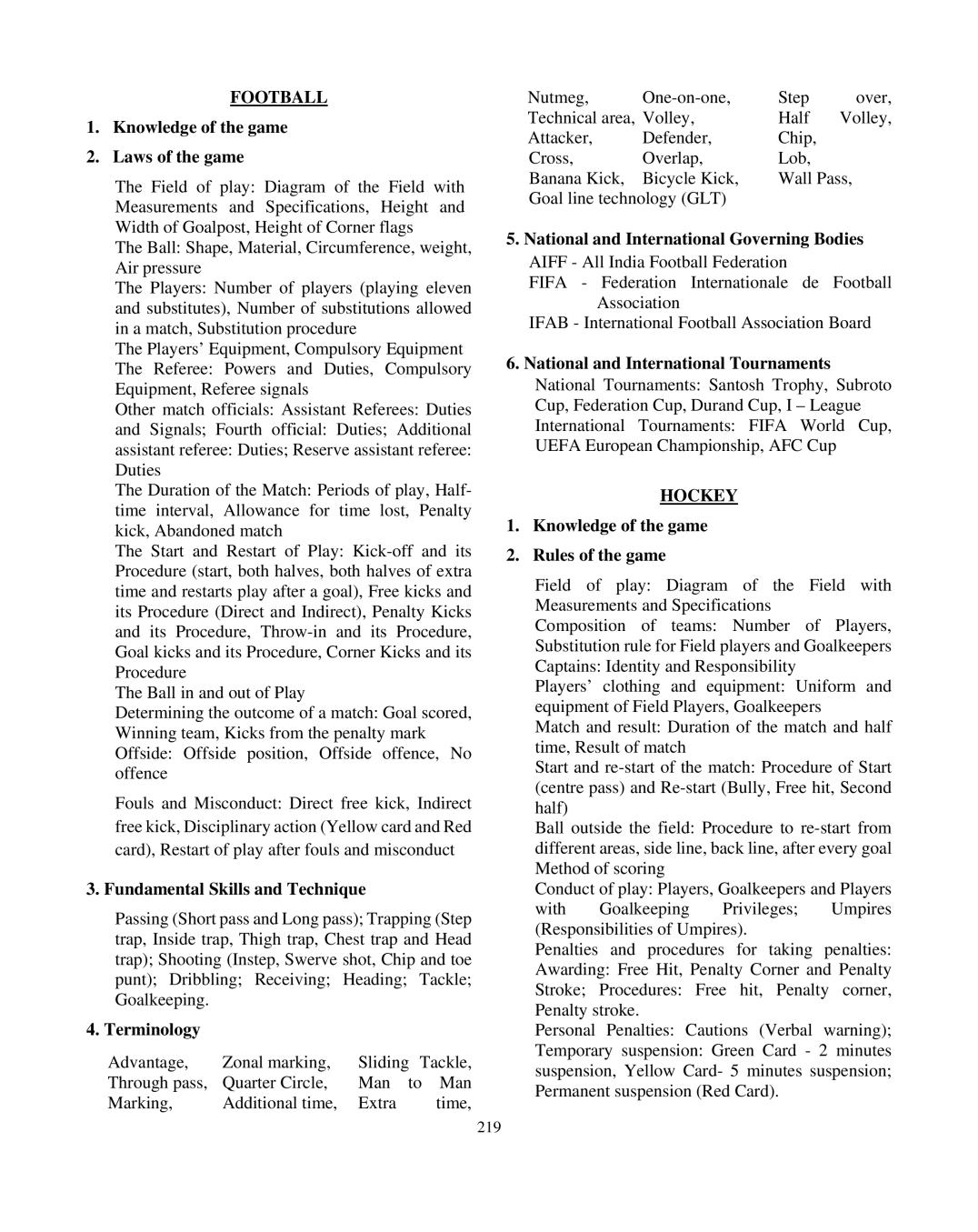 ICSE Physical Education Syllabus 2020 - 2021 for Class 9, Class 10 ...
