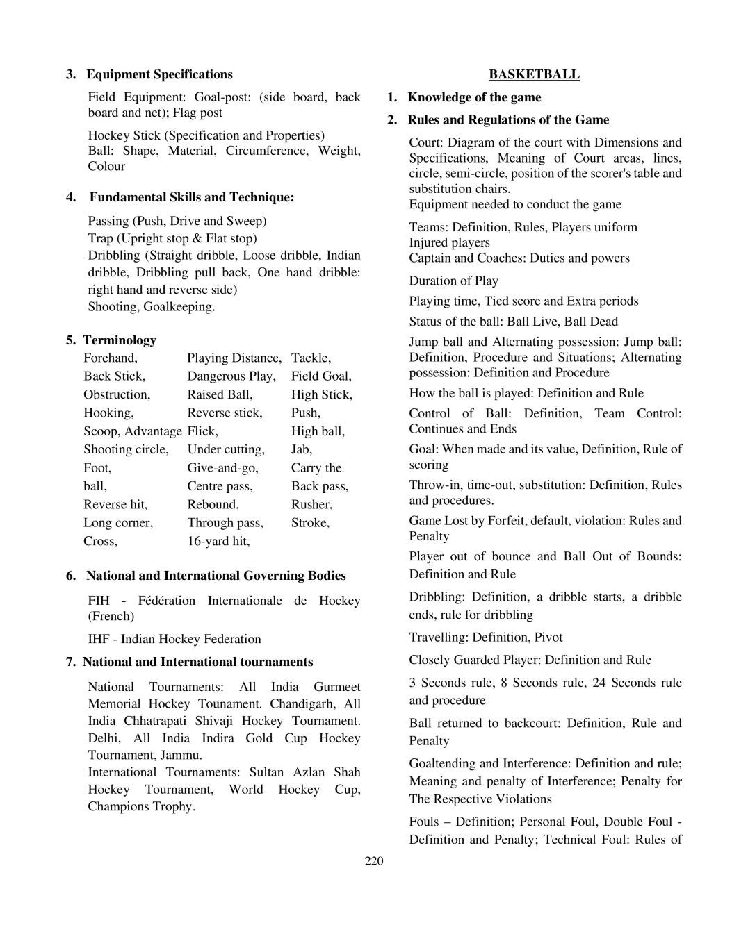 ICSE Physical Education Syllabus 2020 - 2021 for Class 9, Class 10 | AglaSem Schools