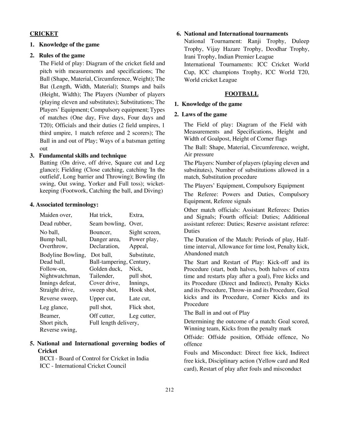 ICSE Physical Education Syllabus 2020 - 2021 for Class 9, Class 10 | AglaSem Schools