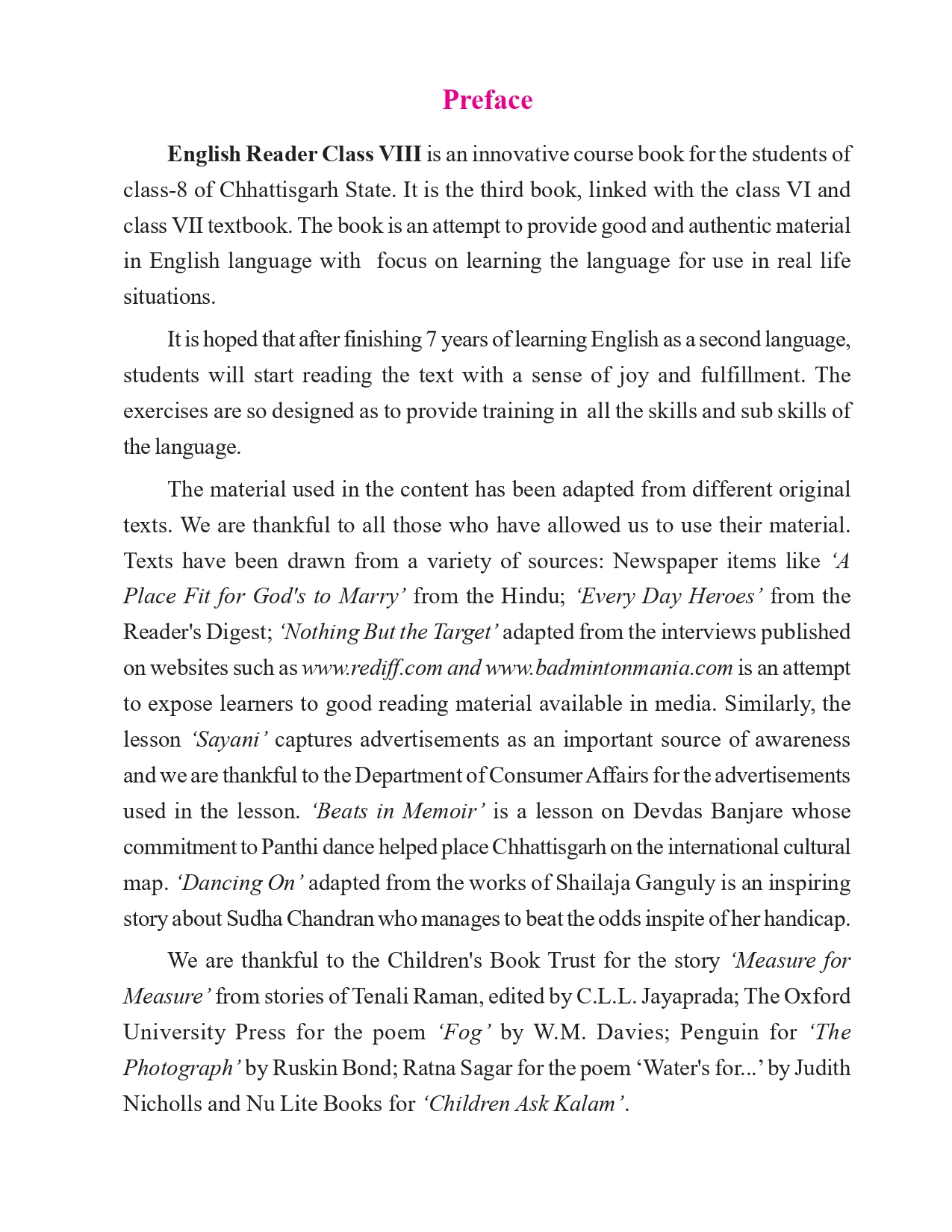CG Board Class 8 English Book PDF Download Chhattisgarh Board Textbook CG Board Class 8 English Book PDF Download Chhattisgarh Board Textbook