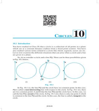 NCERT Book Class 10 Maths Chapter 10 Circles