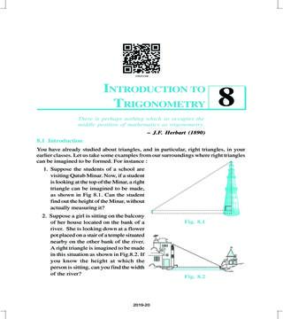 NCERT Book Class 10 Maths Chapter 8 Introduction to Trigonometry