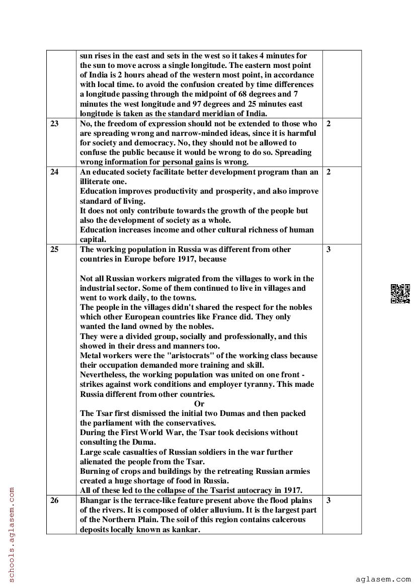 Class 9 Social Science Question Paper 2024 (PDF) - Download 9th Annual ...