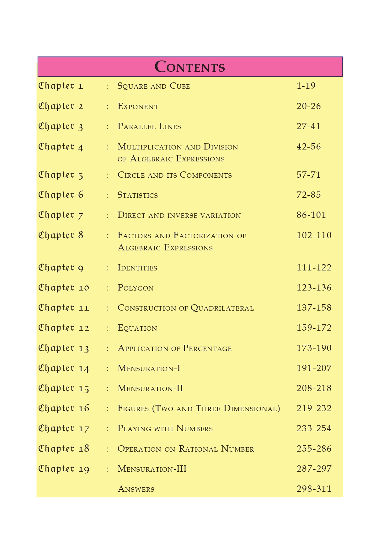CGBSE Class 8th Maths Book PDF In English Medium Download Online CGBSE Class 8th Maths Book PDF In English Medium Download Online
