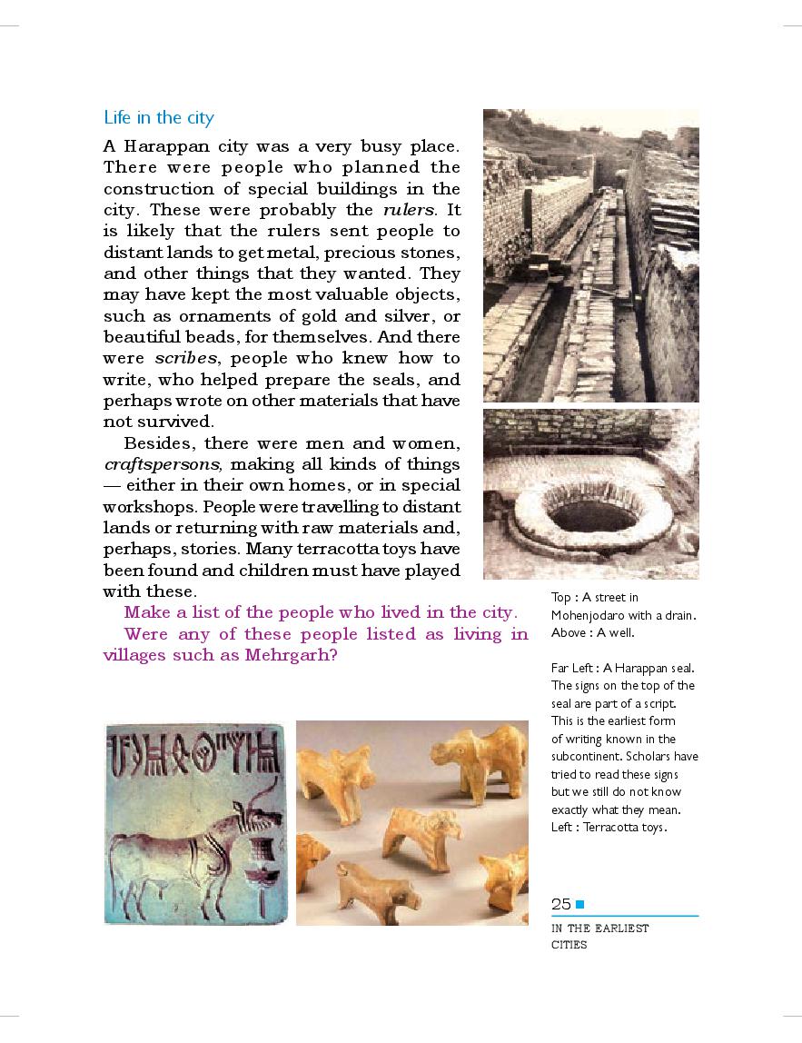 NCERT Book Class 6 Social Science Chapter 3 In The Earliest Cities NCERT Book Class 6 Social Science Chapter 3 In The Earliest Cities