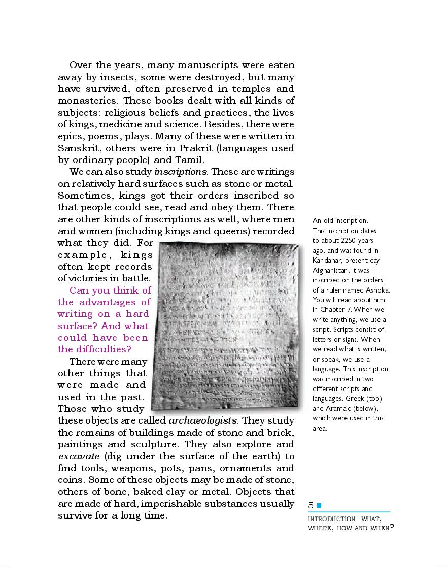 NCERT Book Class 6 Social Science Chapter 1 What Where How And When