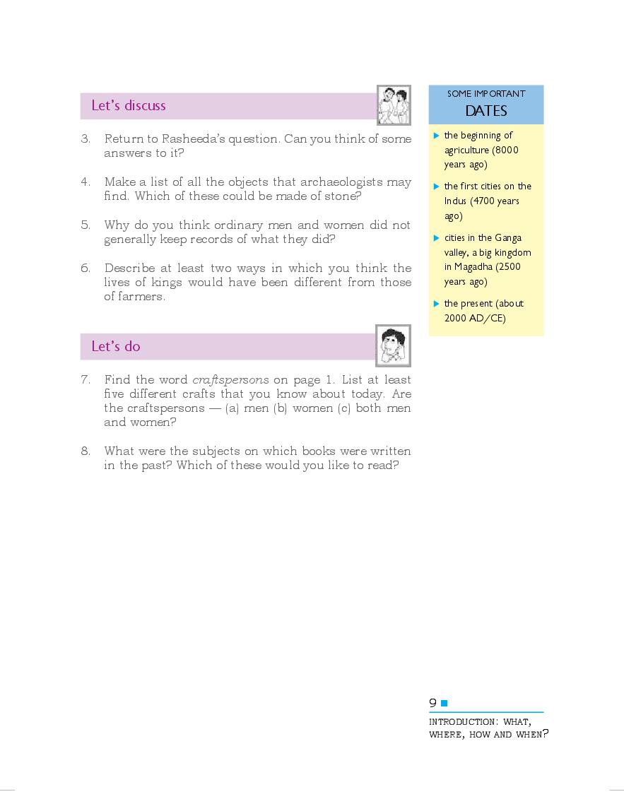 NCERT Book Class 6 Social Science Chapter 1 What Where How And When