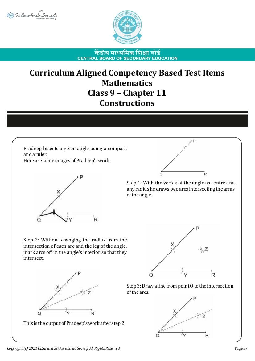 Class 9 Maths Competency Based Questions 2025 - Download PDF - AglaSem
