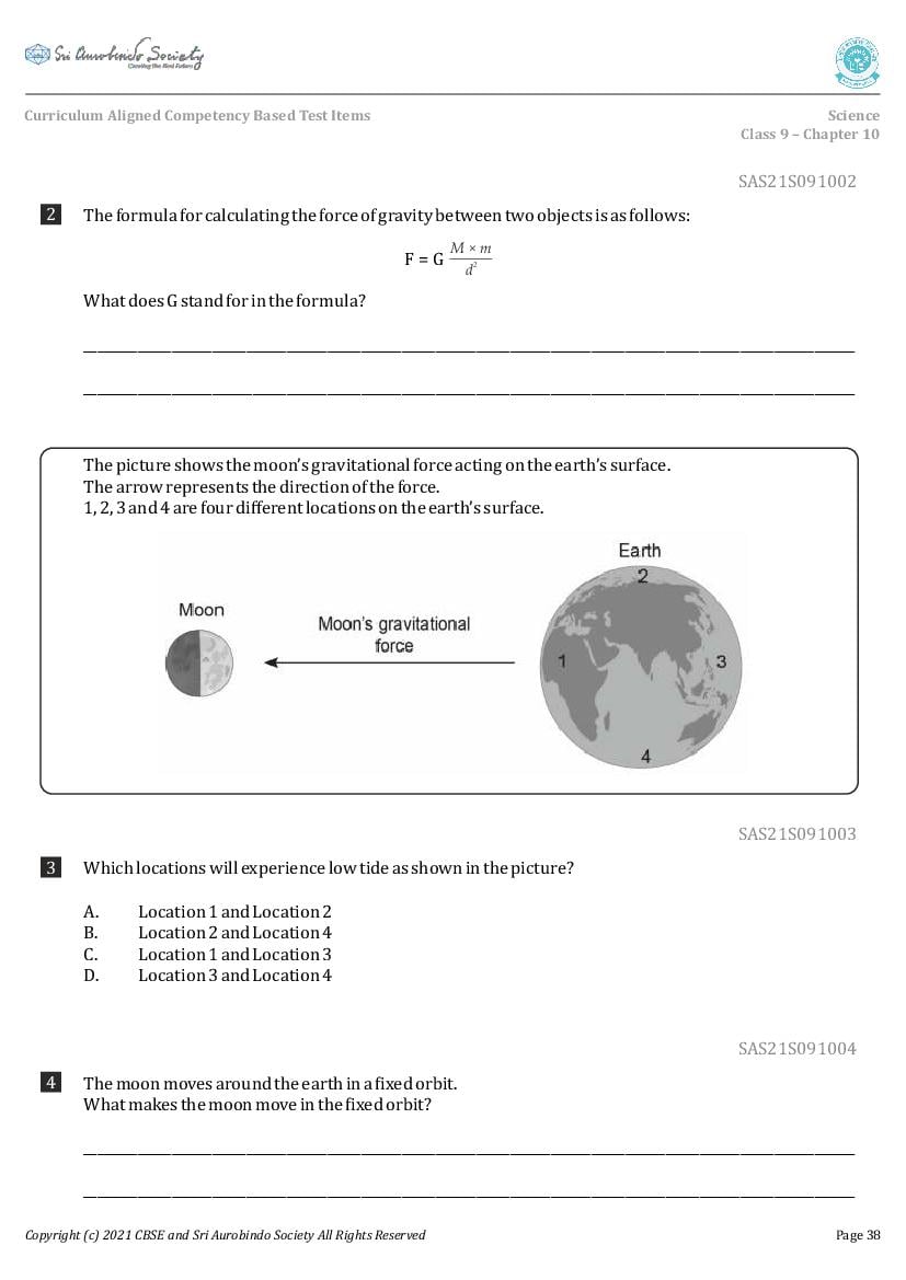 Class 9 Science Competency Based Questions 2025 - Download PDF - AglaSem