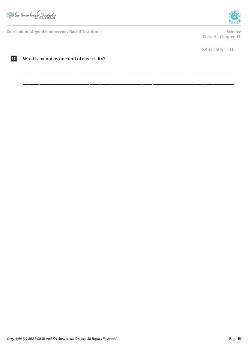 Class 9 Science Competency Based Questions 2025 - Download PDF - AglaSem