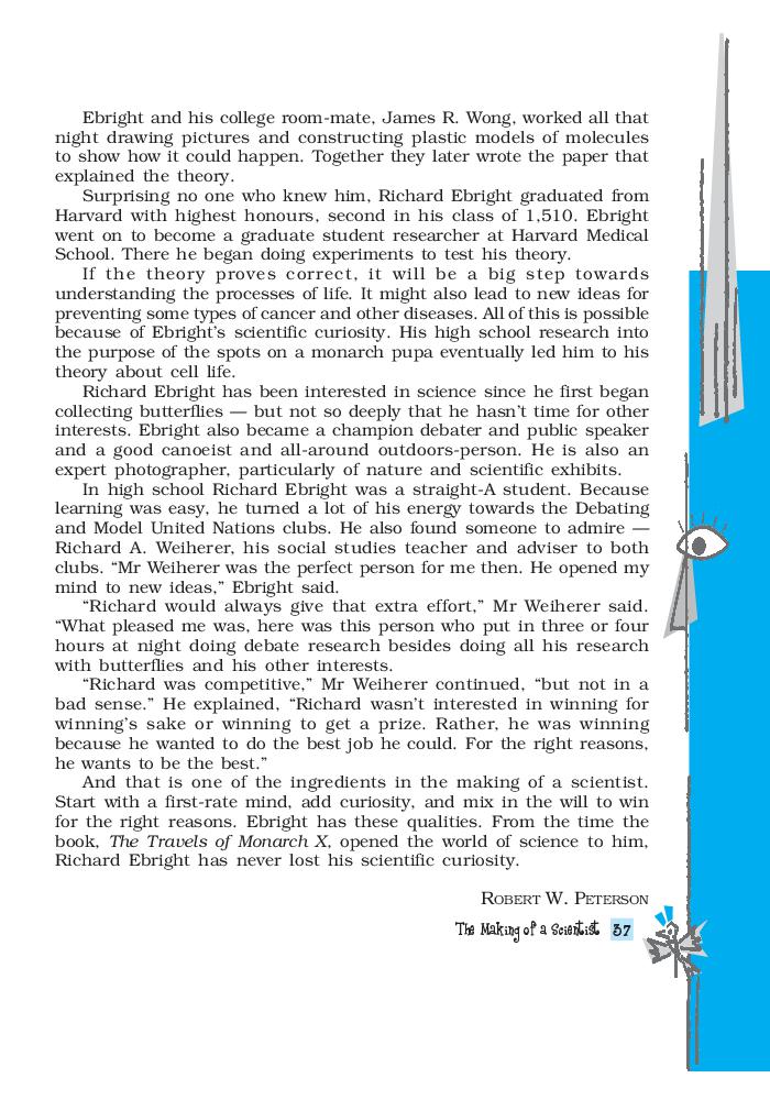 RBSE Book Class 10 English Foot Prints Without Feet Chapter 6 The RBSE Book Class 10 English Foot Prints Without Feet Chapter 6 The