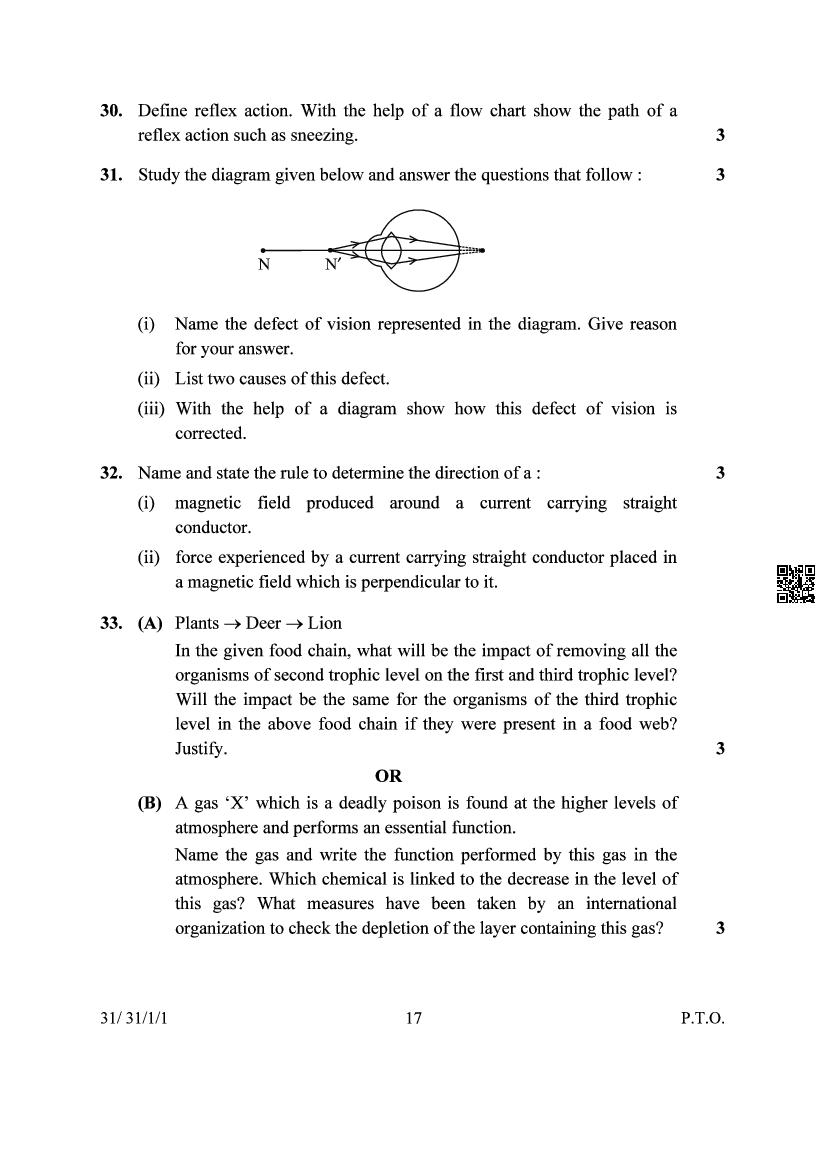 Class 10 Science Question Paper 2024 (PDF) - Download 10th Annual Exam ...