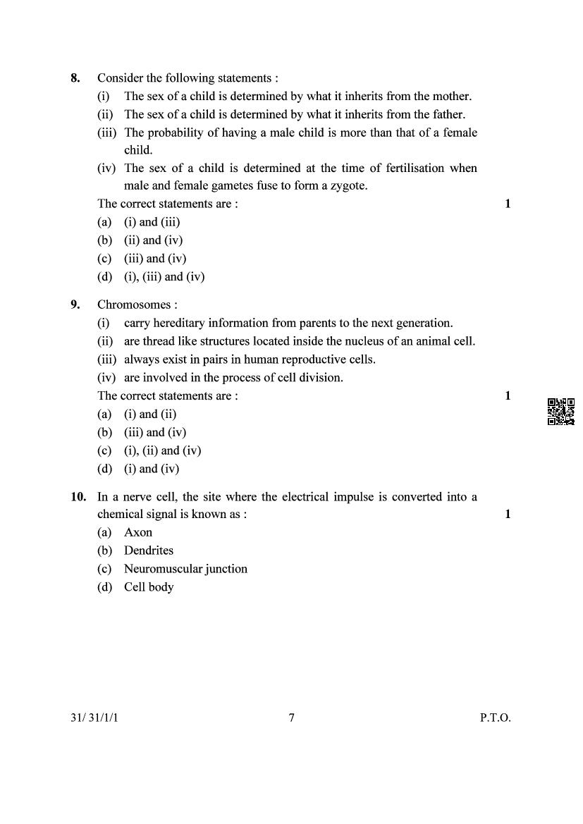 Class 10 Science Question Paper 2024 (PDF) - Download 10th Annual Exam ...