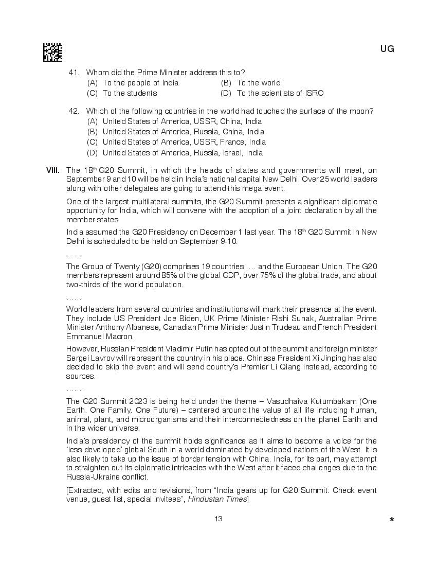 CLAT Question Paper 2024 Download Links: UG and PG Papers - AglaSem Admission