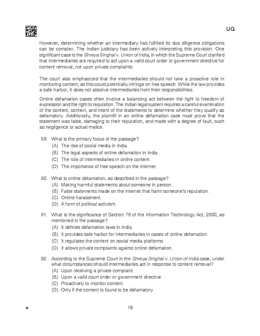 CLAT Question Paper 2024 Download Links: UG and PG Papers - AglaSem Admission