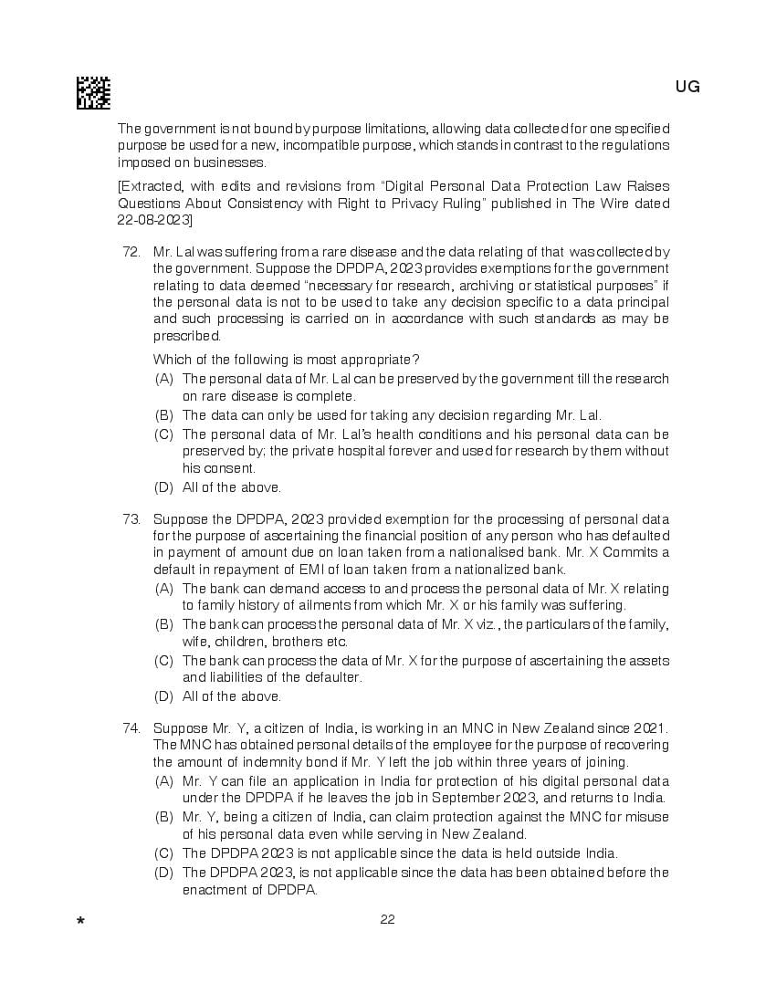 CLAT Question Paper 2024 Download Links: UG and PG Papers - AglaSem Admission