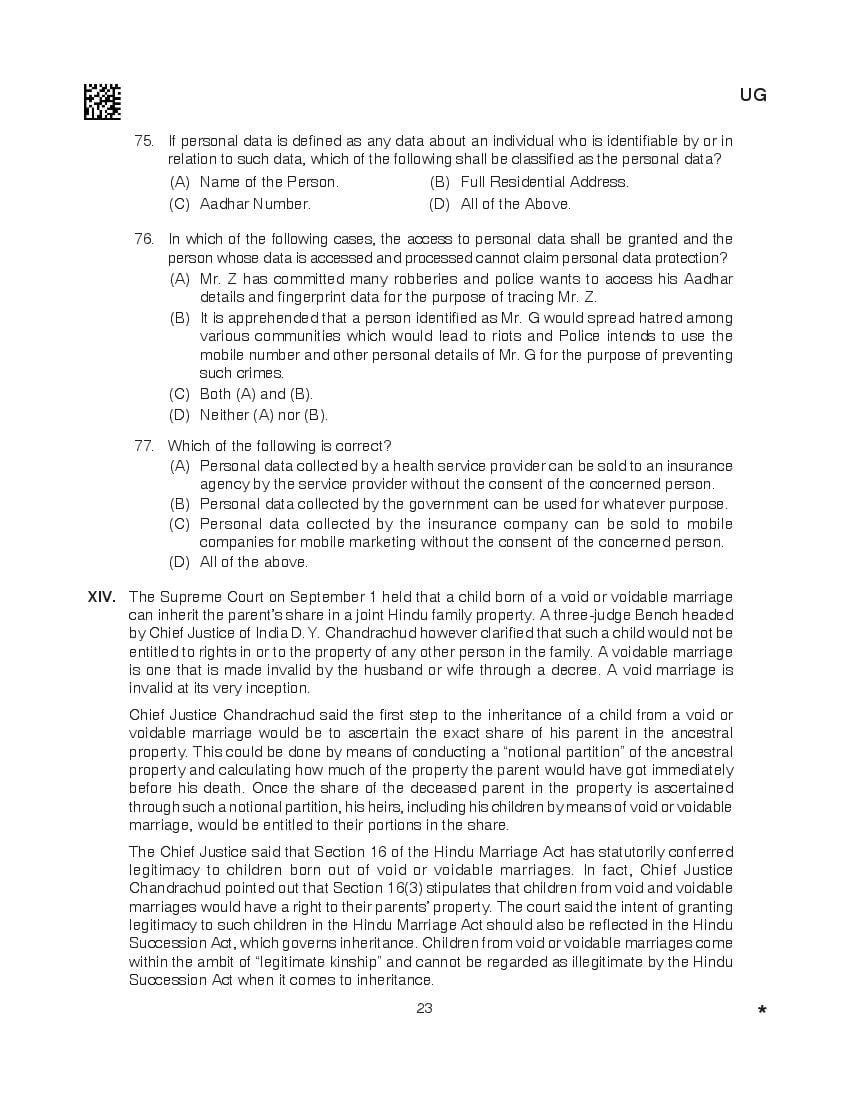 CLAT Question Paper 2024 Download Links: UG and PG Papers - AglaSem Admission