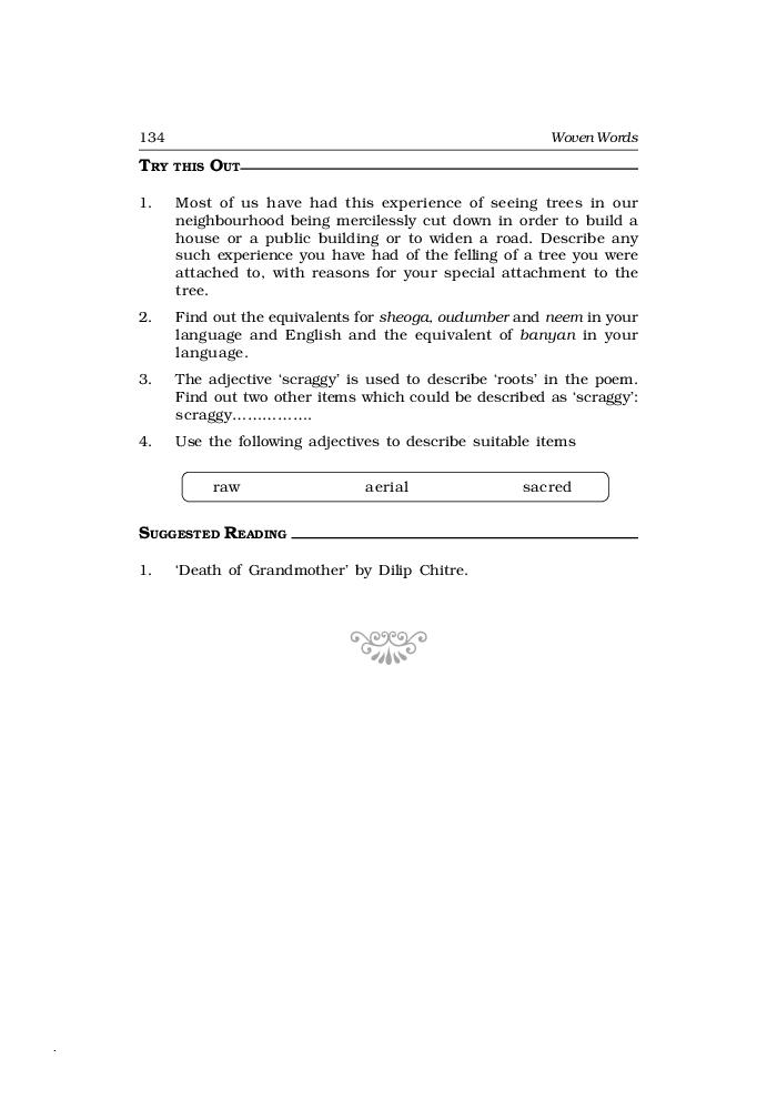 NCERT Book Class 11 English Chapter 10 Felling Of The Banyan Tree PDF 
