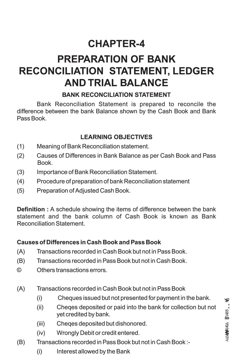 Class 11 Accountancy Preparation Of Bank Reconciliation Statement Class 11 Accountancy Preparation Of Bank Reconciliation Statement